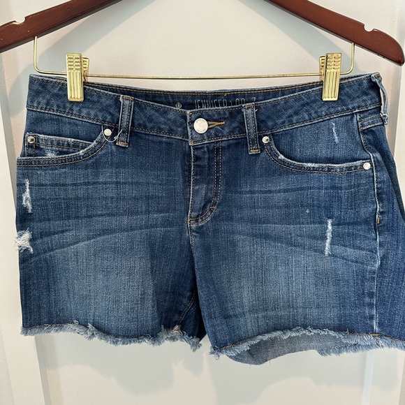 Shorts | Jennifer Lopez Blue Jean Shorts Distressed Hem | Poshmark
